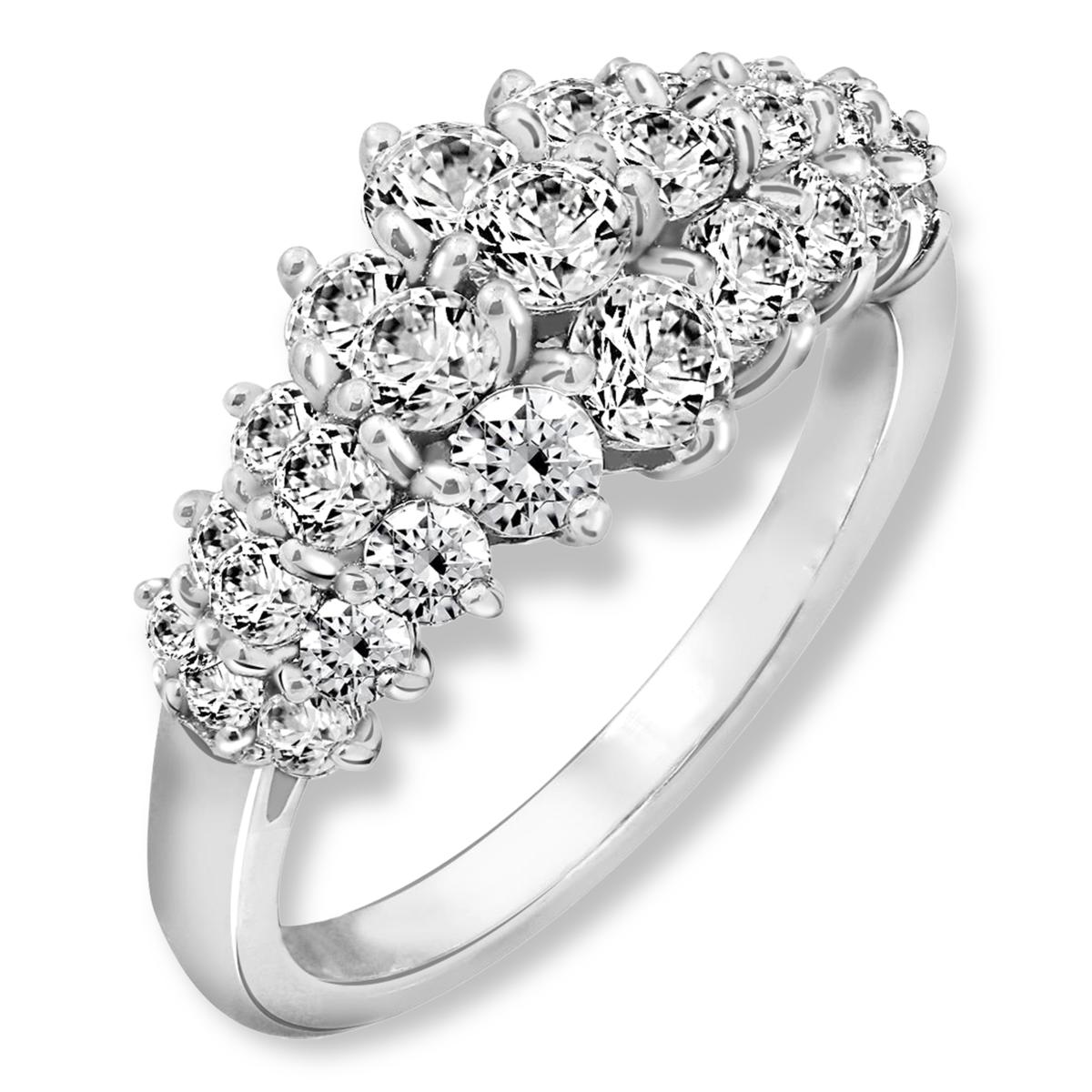 Radiance by Absolute™ 3.86ctw Round Stone Cluster Band Ring | HSN