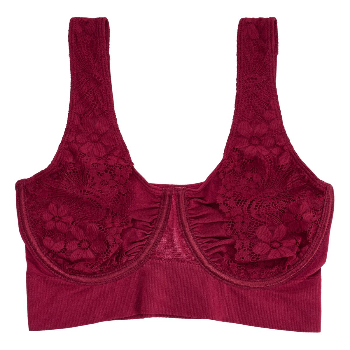 Rhonda Shear Seamless Underwire Bra with Lace Sling | HSN