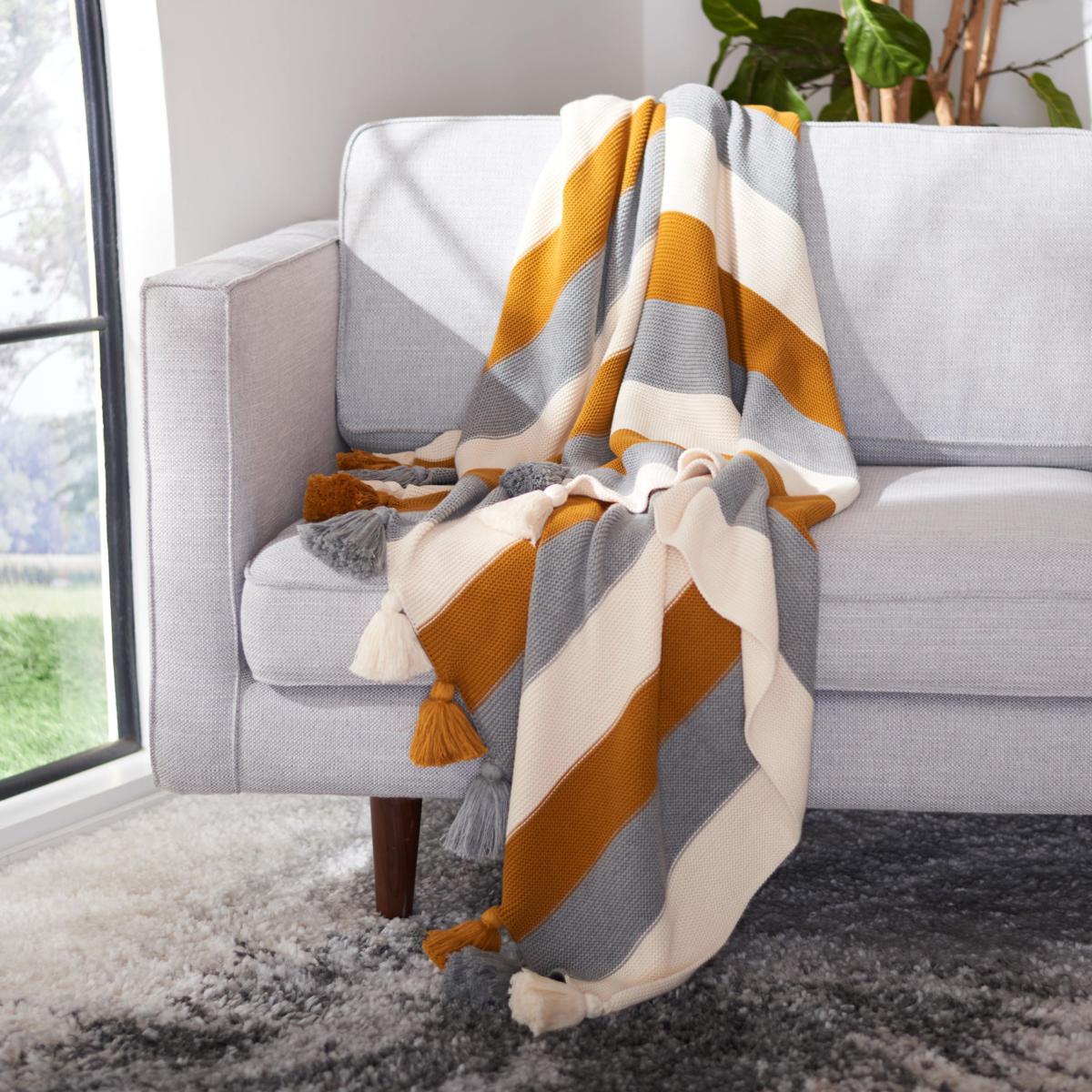 Safavieh Kaine Throw - Mustard - 23420571 | HSN