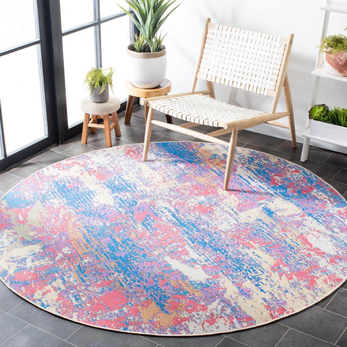 Safavieh Summer Audrey 6'-7" x 6'-7" Round Rug - 9942285 | HSN