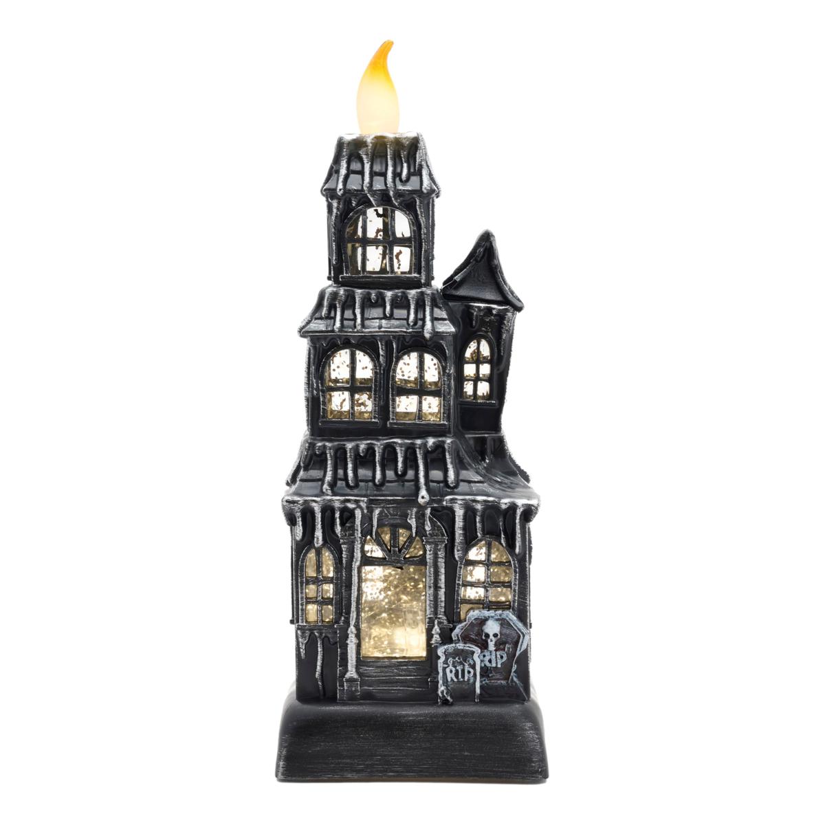 Spooky Lane Haunted House Swirling Glitter Candle - 23544369 | HSN