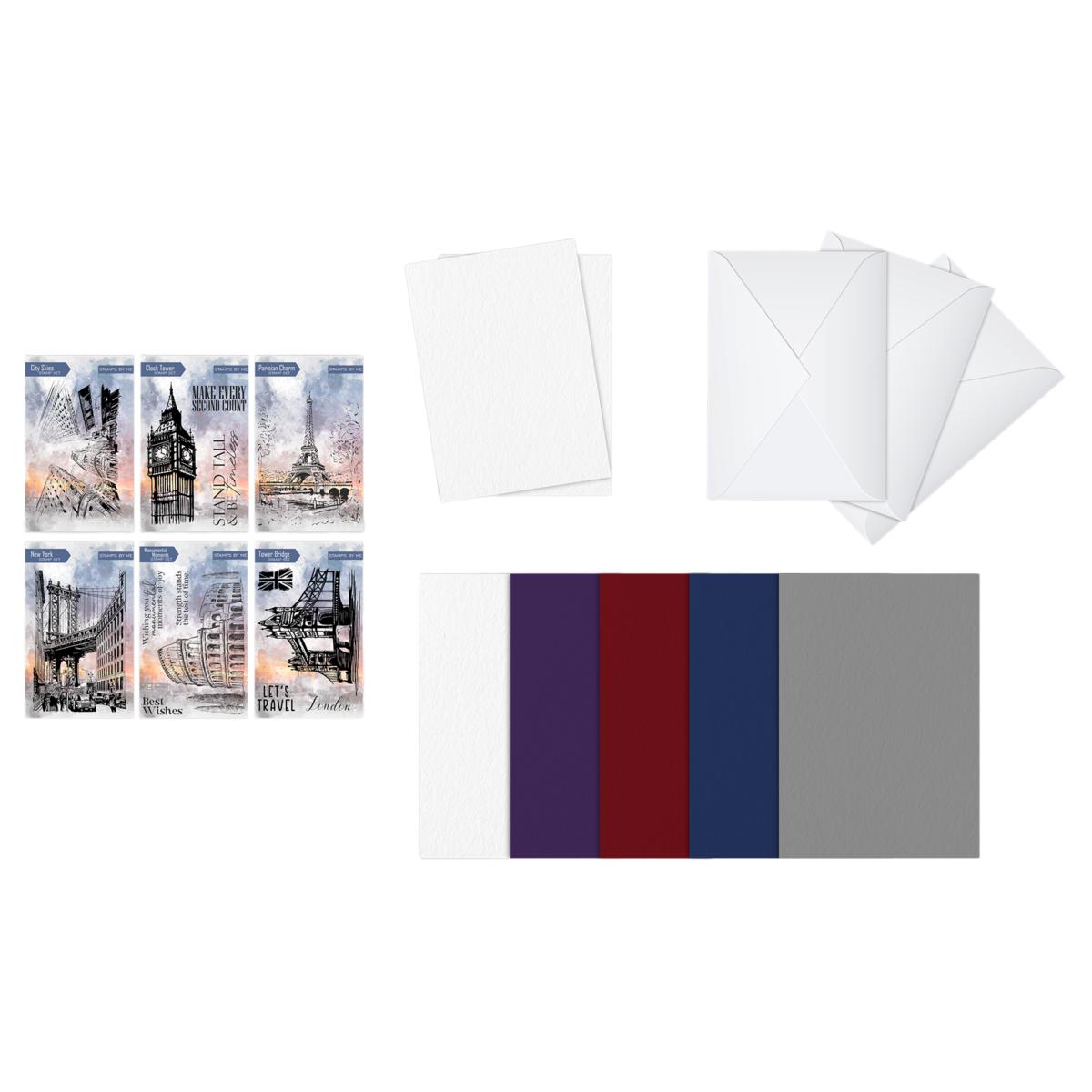 Stamps by Me Landmark Legacy Stamps and Set of 25 Cards & 25 Envelopes ...