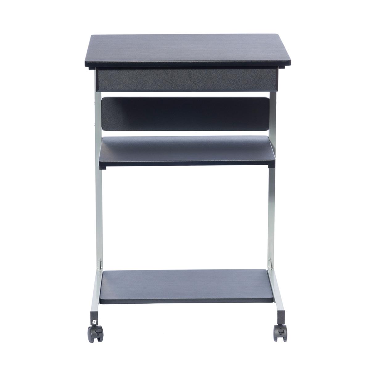 Techni mobili rolling adjustable laptop cart with storage store