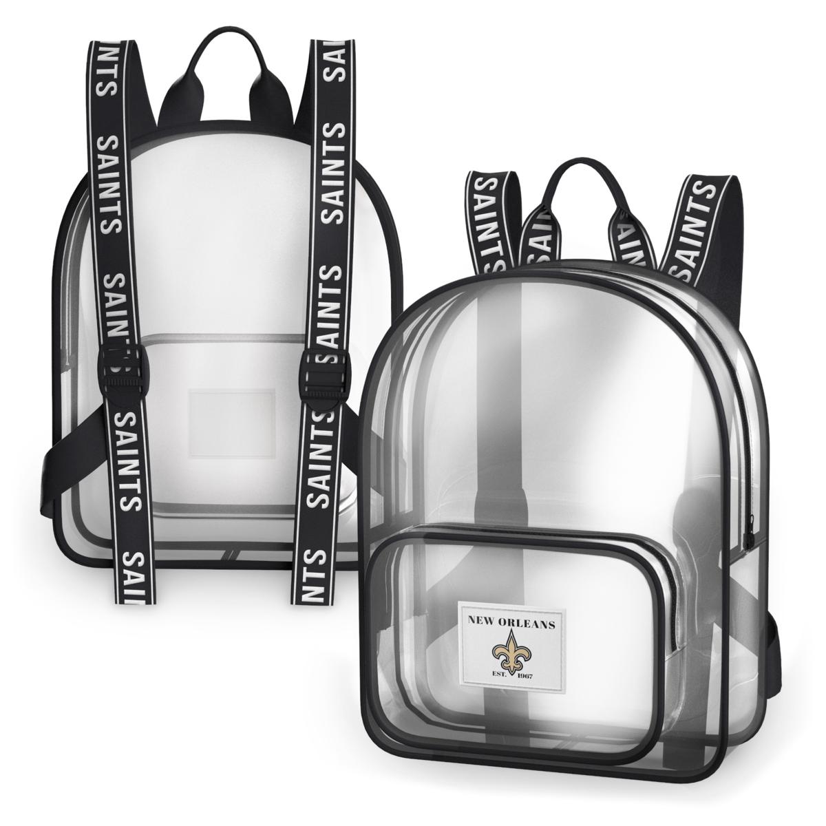 WEAR by Erin Andrews New Orleans Saints Clear Stadium Backpack ...